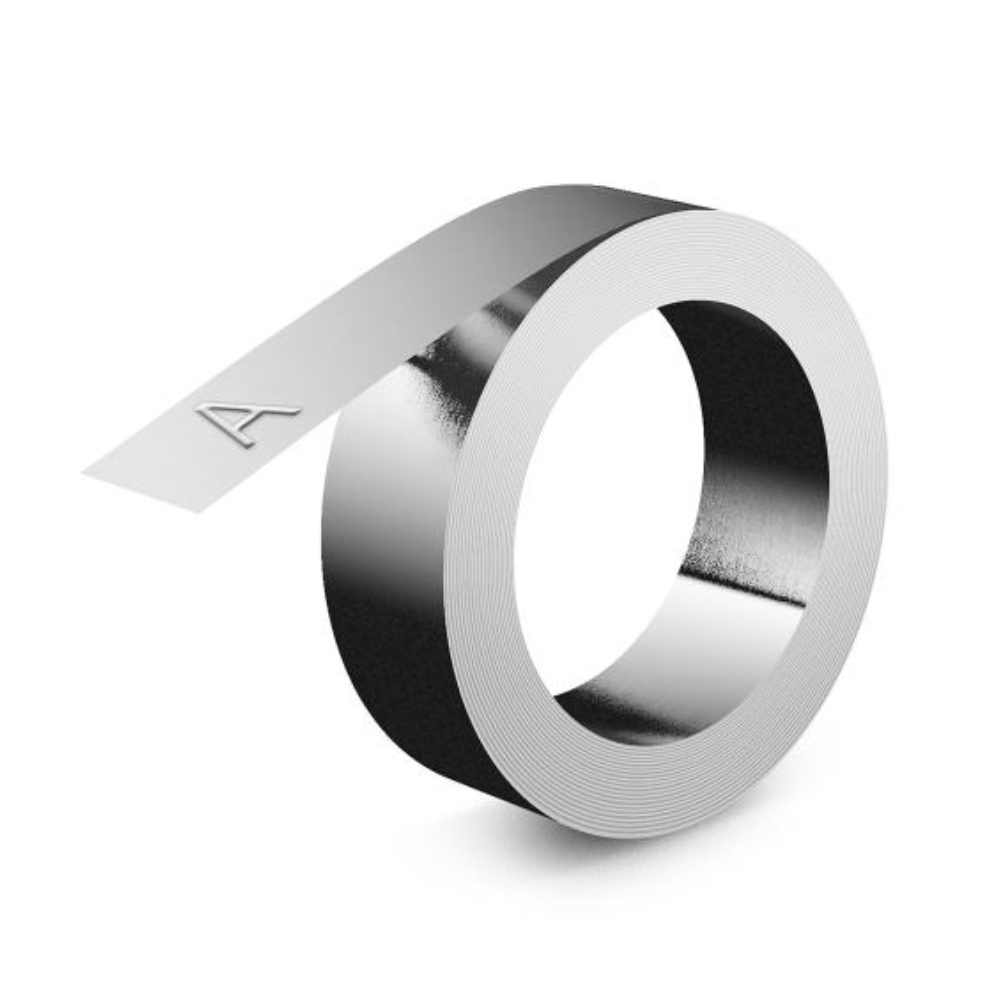 DYMO Non-Adhesive Stainless Steel Embossing Tape 12mm x 6.4 METERS ...