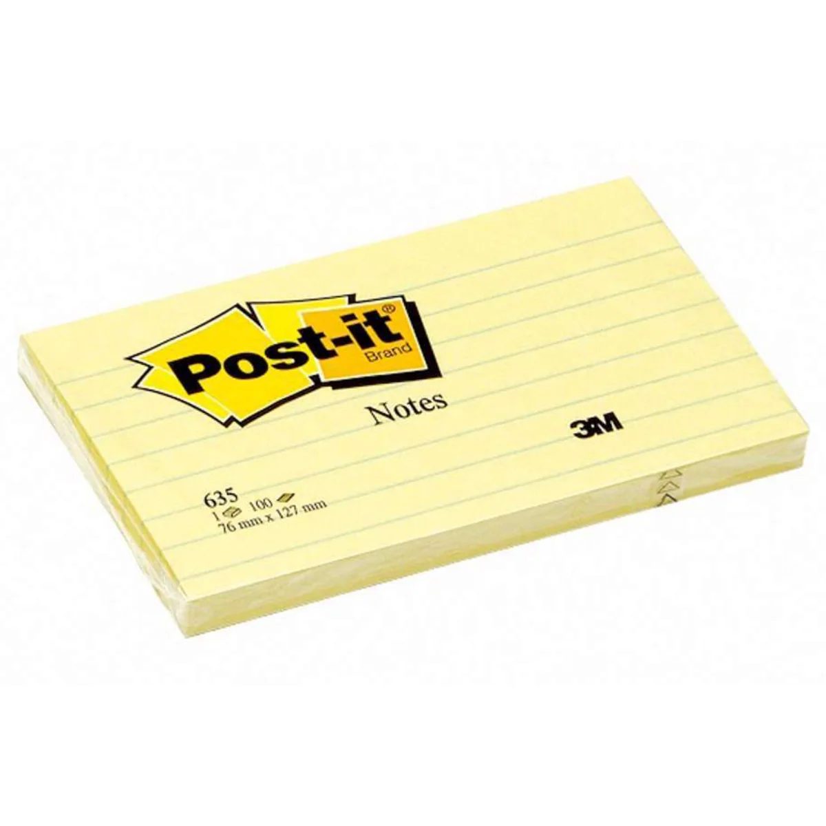 3M Post-it Notes Yellow, Lined (100 sheets) 3″x5″Inch – Elka International