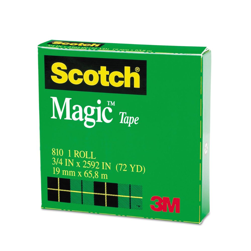 3M Scotch 810-3472 Magic Tape, Large Core 3/4″ x 72 Yards – Elka ...