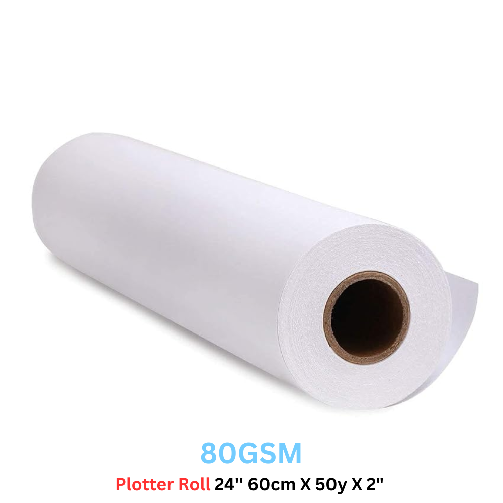 Plotter Roll 24” 60cm X 50y X 2″ 80GSM (Carton 6 Roll) – Elka International
