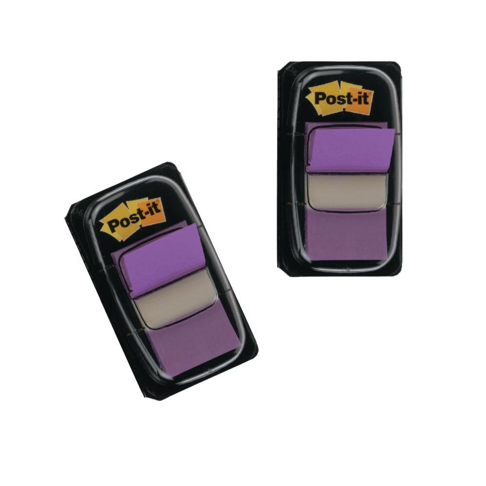 Post-it® Flags 680-8, Purple, 1 in x 1.7 in (25.4 mm x 43.2 mm), 50 ...